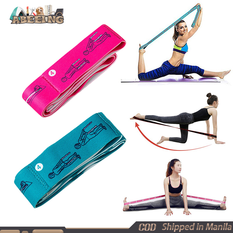 Fitness Multi-Loop Stretch Strap Elastic Yoga Stretching Strap Pilates ...