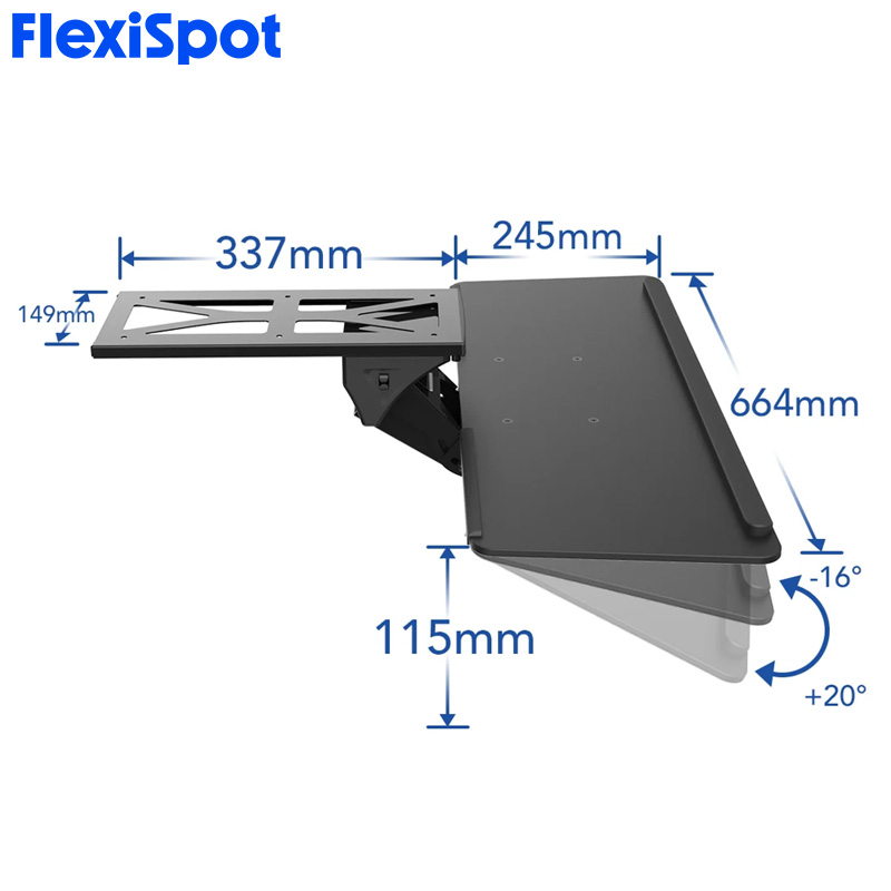 FlexiSpot KT1 Keyboard Tray Height and Tilt Adjustment | Shopee Philippines