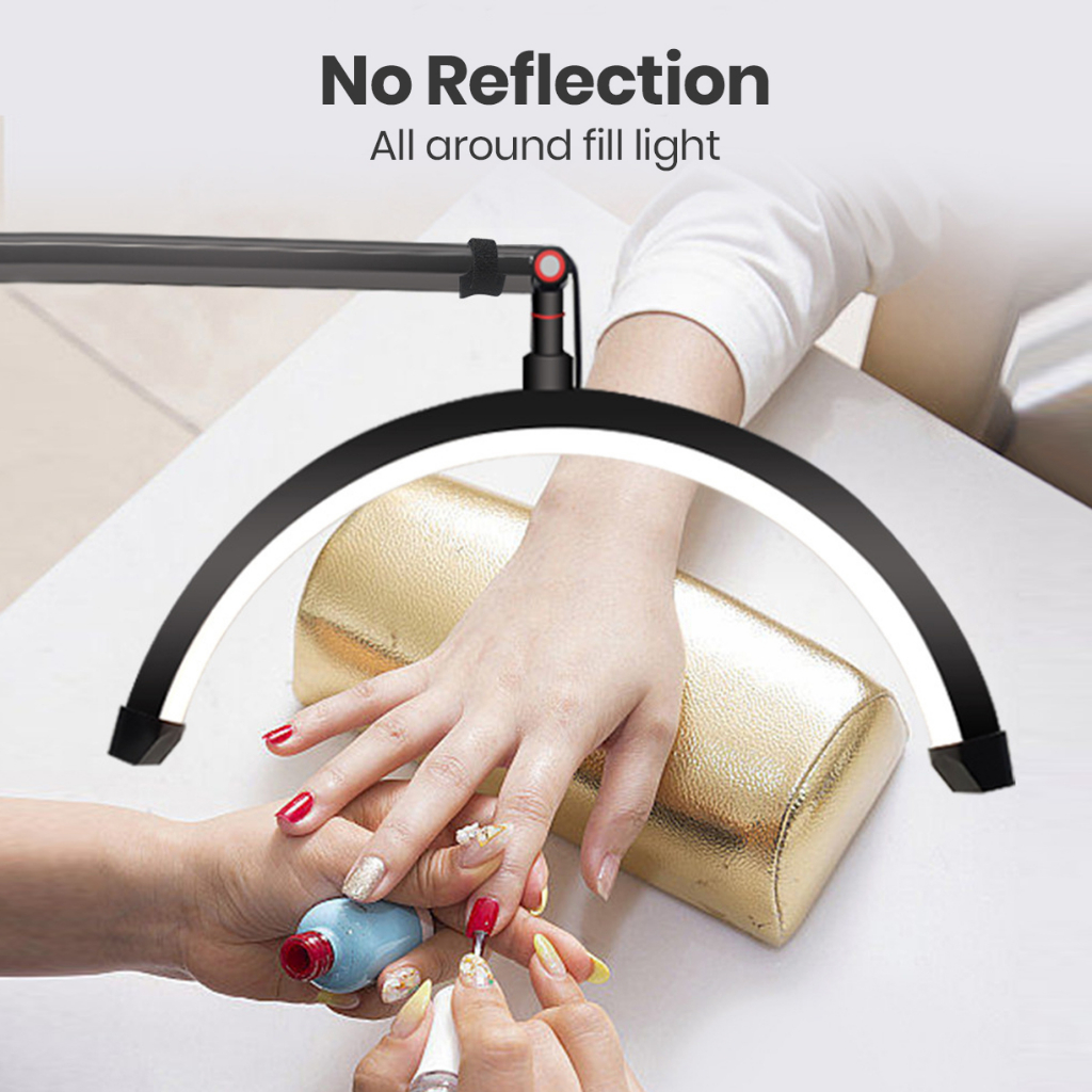 LED Video Light Half Moon Beauty Fill Light With Mobile Phone Stand ...