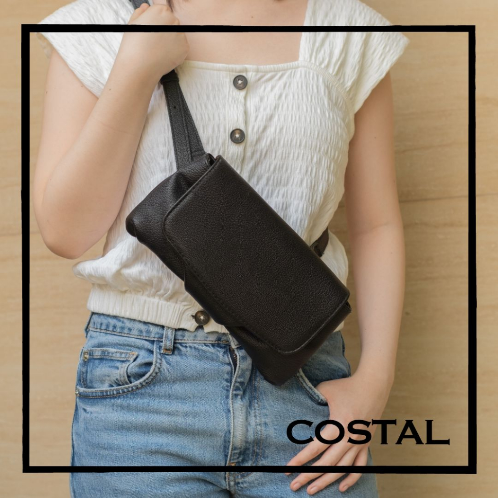 Costal Bella Maxi Genuine Leather Multi-wear Bag Snap Closure | Shopee ...