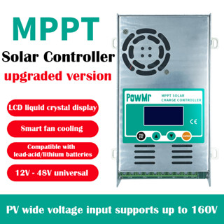PowMr MPPT Solar Charger 60A Solar Charger Automatic MPPT Solar Charge Controller 12V 24V 36V ...