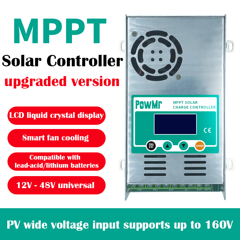 PowMr MPPT Solar Charger 60A Solar Charger Automatic MPPT Solar Charge Controller 12V 24V 36V ...