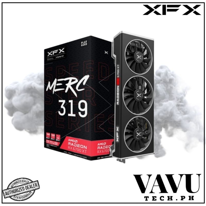 XFX SPEEDSTER MERC 319 AMD Radeon™ RX 6700 XT Black Gaming Graphics ...