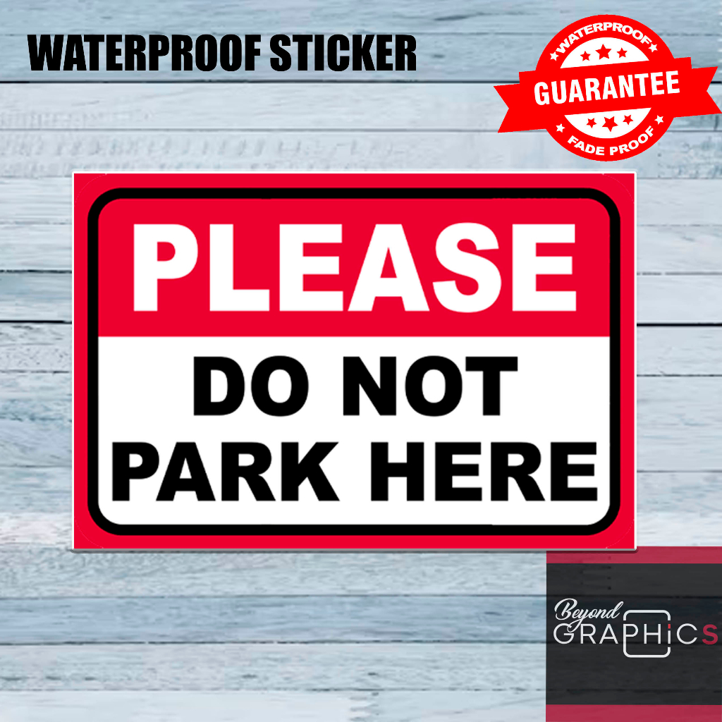 Beyond Graphics No Parking I Bawal Pumarada Sign PVC Sticker Metal ...