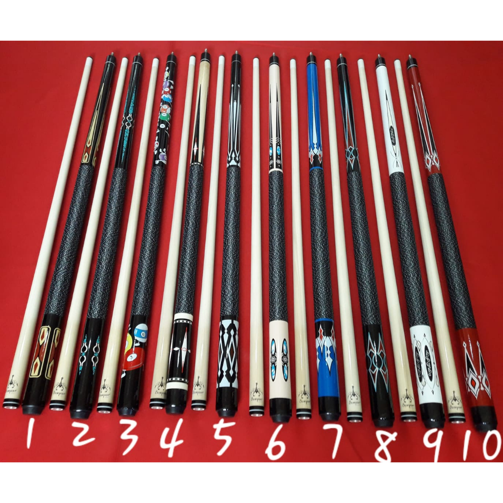 Billiard cue stick (any design) with free soft case / tako ng bilyaran ...