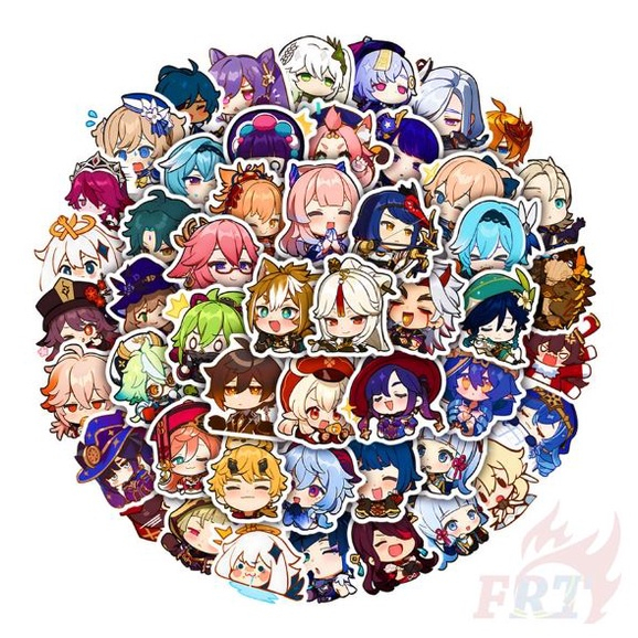Genshin Impact Series 03 Stickers 50Pcs/Set DIY Waterproof Fashion ...