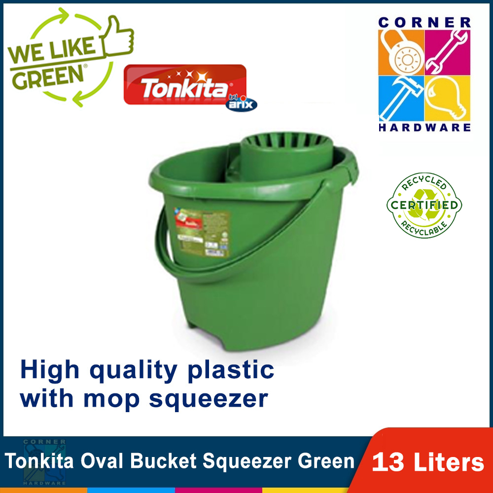 TONKITA WLG OVAL BUCKET + SQUEEZER 13 LTRS. | Shopee Philippines