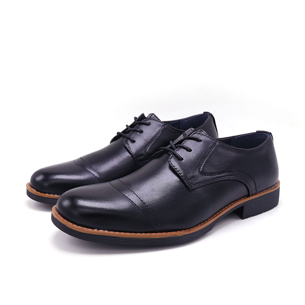 Men's Black leather shoes OFFICE/CASUAL SHOES BM/PR | Shopee Philippines