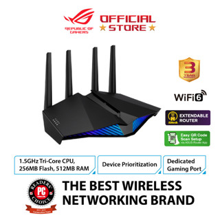 Asus AX5400 RT-AX82U V2 Dual Band WiFi 6 AURA RGB Mobile Game Mode Mesh WiFi support Gaming ...