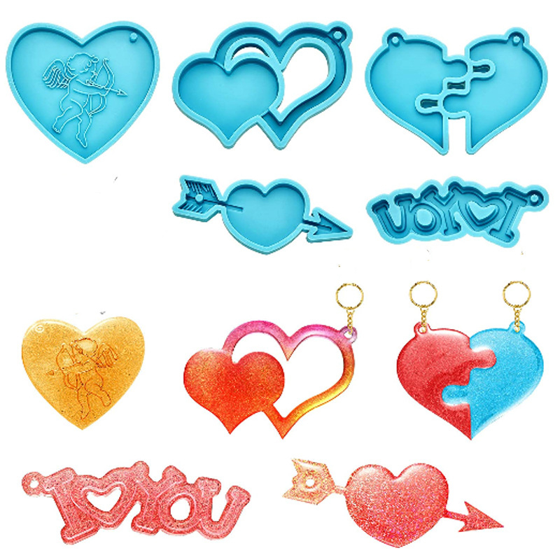 FancyArtsy Silicone Mold Valentine's Day Key Chain/Resin Epoxy DIY ...