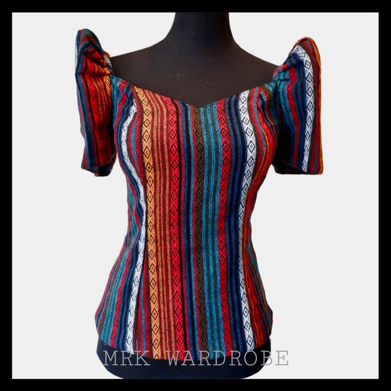 Inabel Ethnic Filipiniana Top- RAINBOW | Shopee Philippines