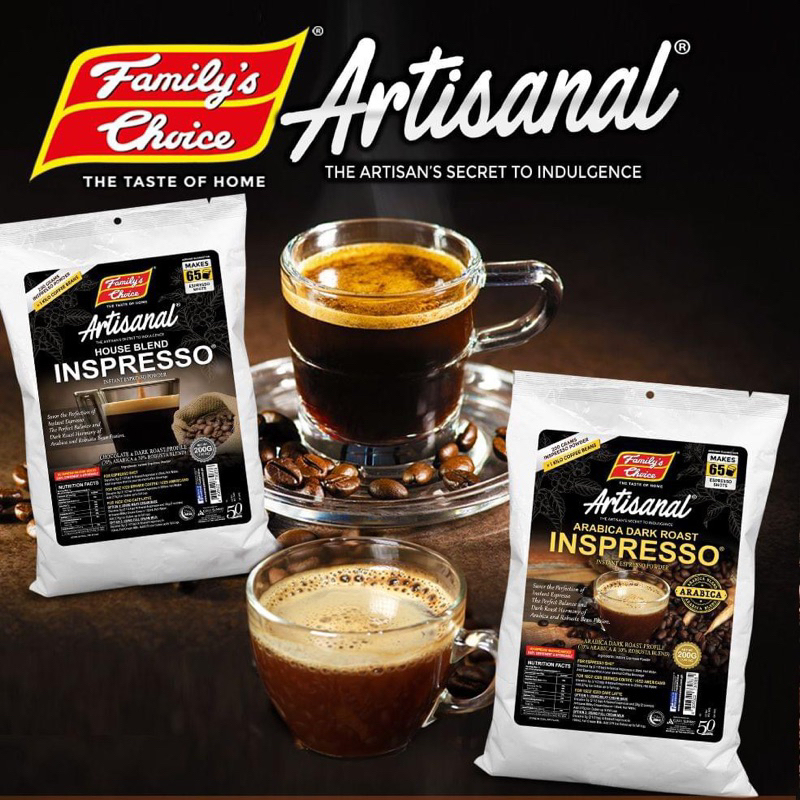 Family’s Choice Artisanal Inspresso Dark Roast Arabica Coffee Houseblend Espresso 200g | Shopee ...
