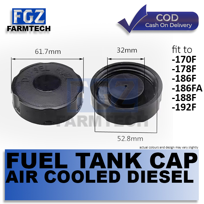 FUEL TANK CAP 186F / FUEL TANK COVER 186F, 5HP, 7HP, 8HP, 10HP, 12HP ...