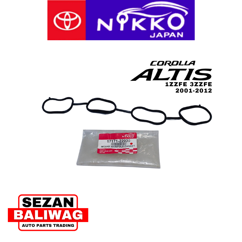 NIKKO JAPAN ENGINE INLET MANIFOLD GASKET TOYOTA COROLLA ALTIS 2000-2014 ...