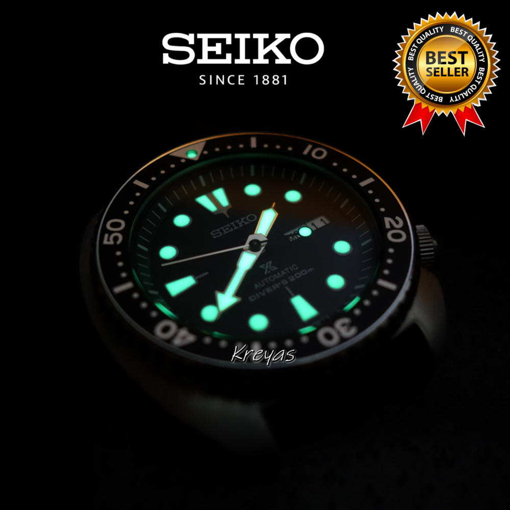 Seiko Divers Luminous Automatic Hand Movement Day & Date Display Black ...