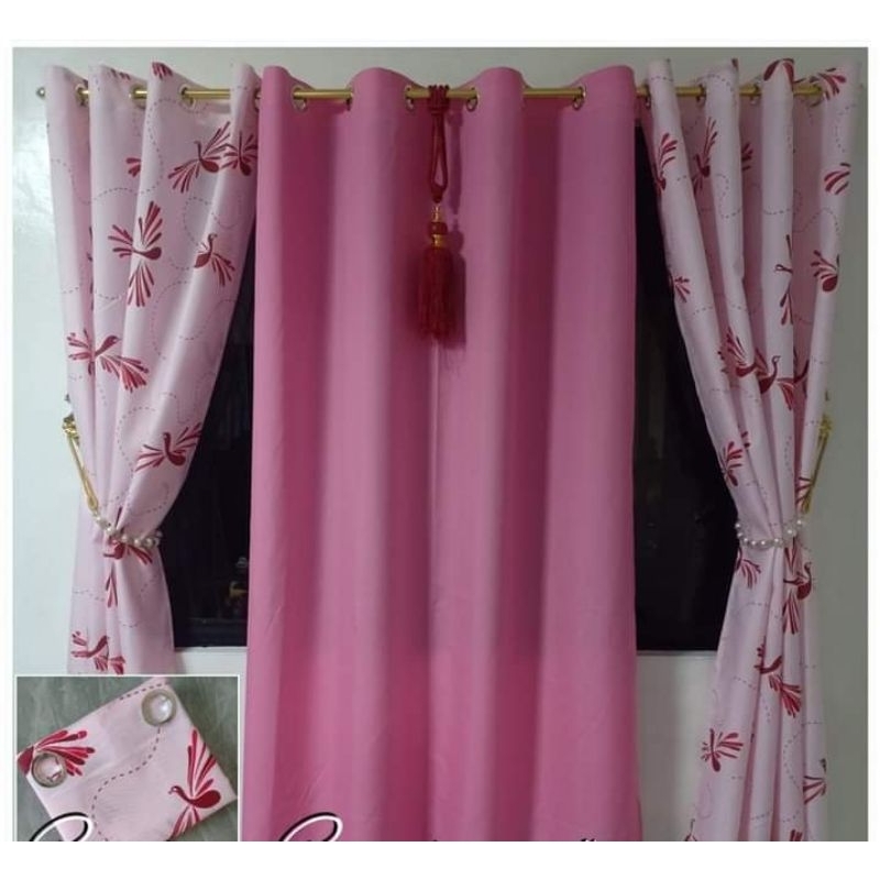 3n1 & per pc Ring curtain 5.6ft to 7ft pelican design | Shopee Philippines