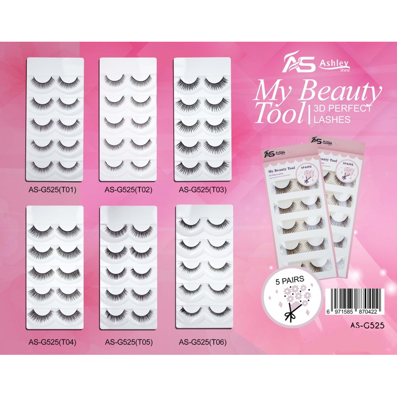 Ashley Beauty 3D Perfect Eye Lashes 5Pairs 3Pairs 2Pairs | Shopee ...