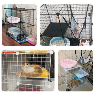 DIY 3 Tier Metal Anti-rust Cat Cage Stackable Cat House Cat Cage ...