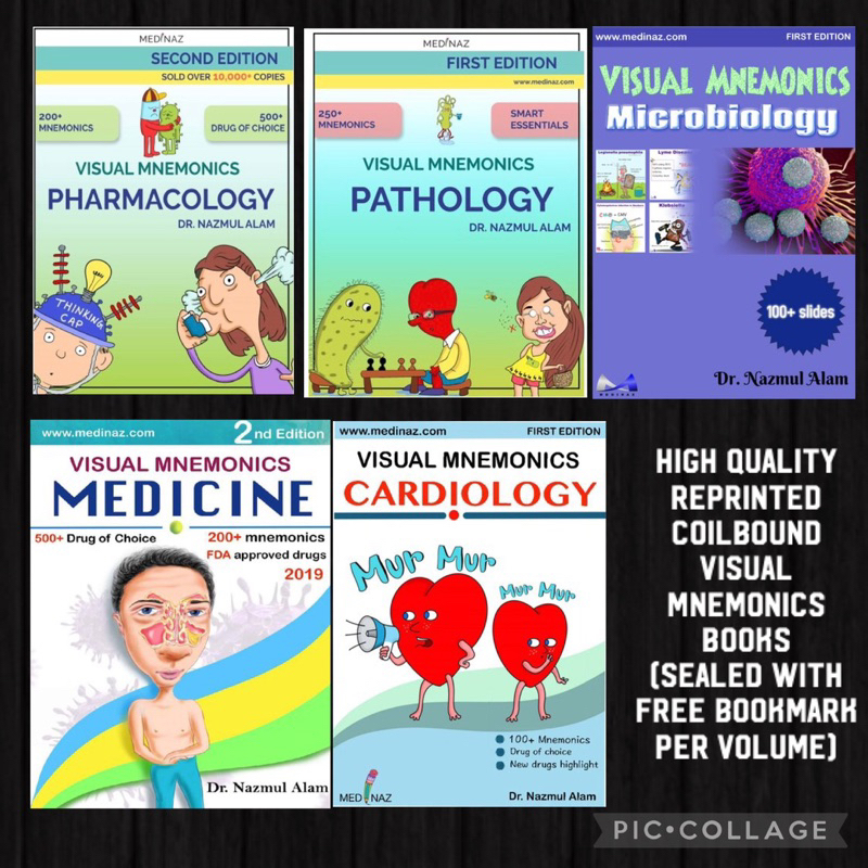 Coilbound Visual Mnemonics Pharmacology Pathology Medicine Microbiology ...
