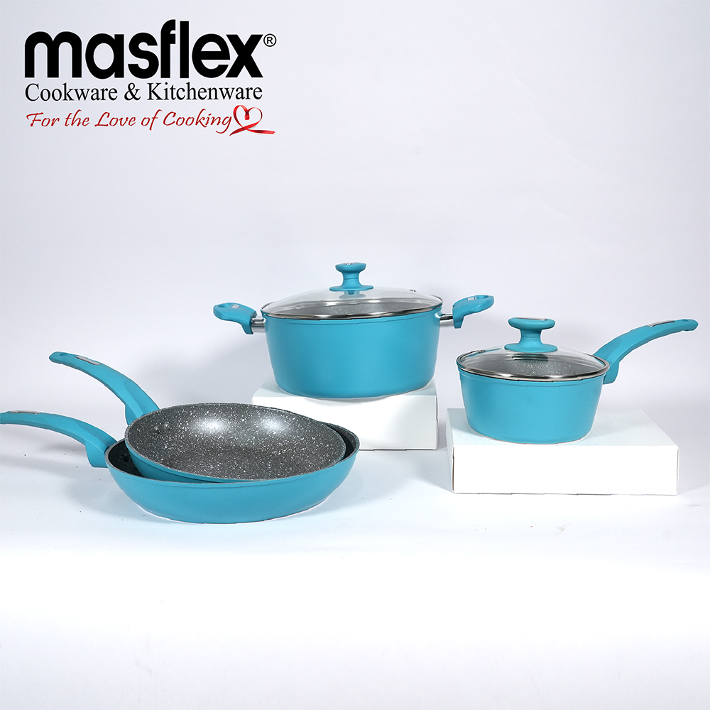 Masflex Limited Edition Spectrum Cookware Set In Pink Or Blue Suitable ...