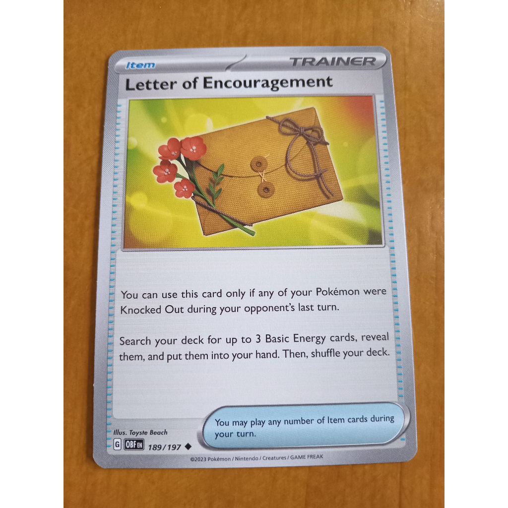 Letter of Encouragement - 189/197 - Uncommon Pokemon TCG Standard ...