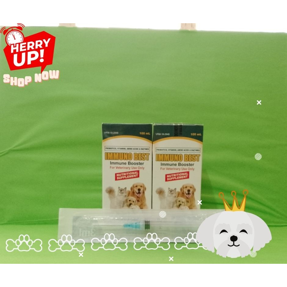 Immuno Best Probiotic and Multivitamins for Dogs and Cats (100ml) with ...