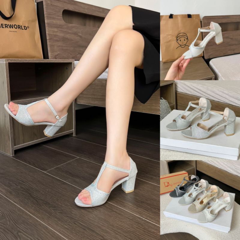 Mkc Glittery High Heels 2.5 inches heels 706-16 | Shopee Philippines