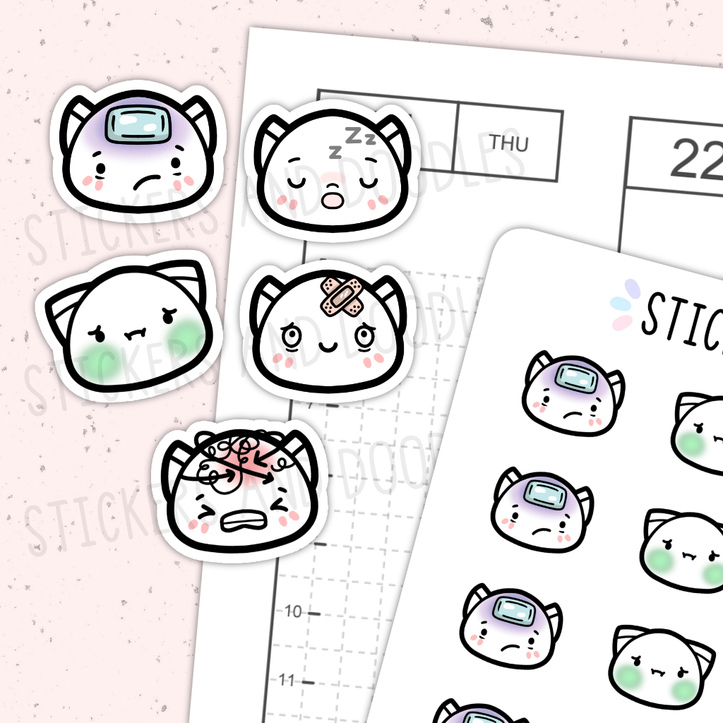 SP25-Sick Mood Design Sprinkles Stickers and Doodles for Planners and ...