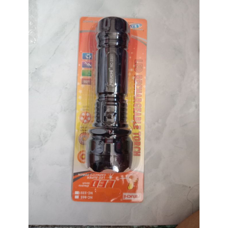Richargeable Flashlight For Security Guard | Shopee Philippines