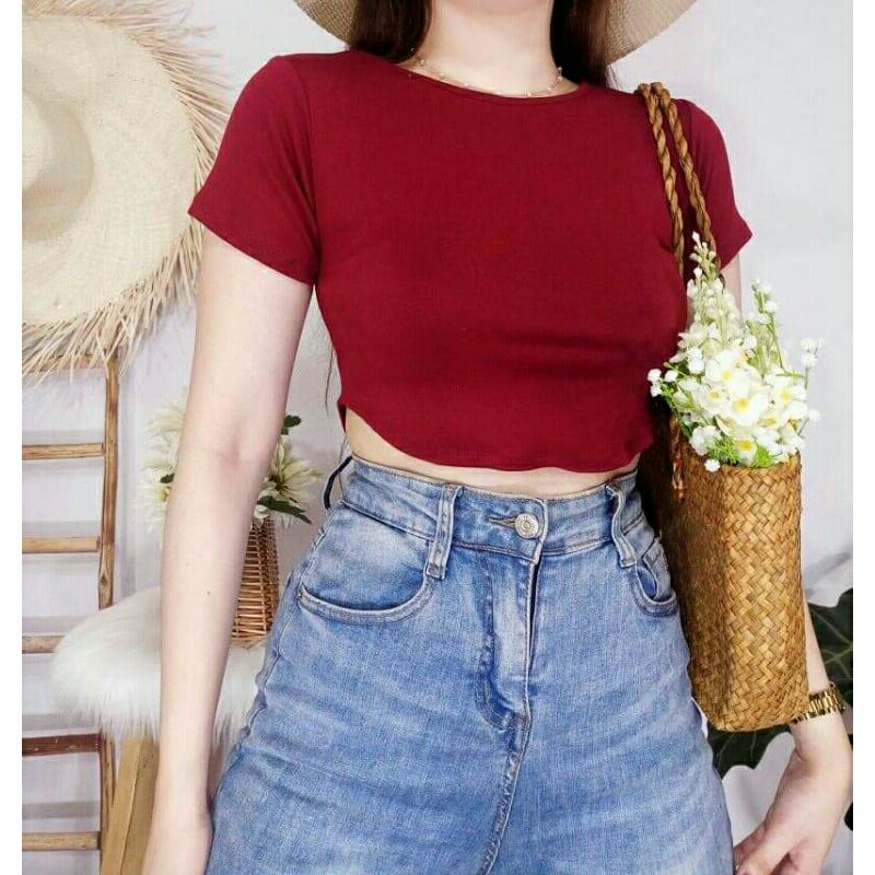 Crop-top for Women / Plain | Shopee Philippines