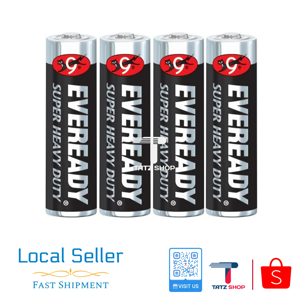4pcs Eveready Battery Kingever AAA AA Heavy Duty Battery | Shopee ...