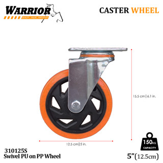 Heavy Duty PU Caster Wheel 2/3/4/5-inches Swivel, Swivel w/ Brake and ...