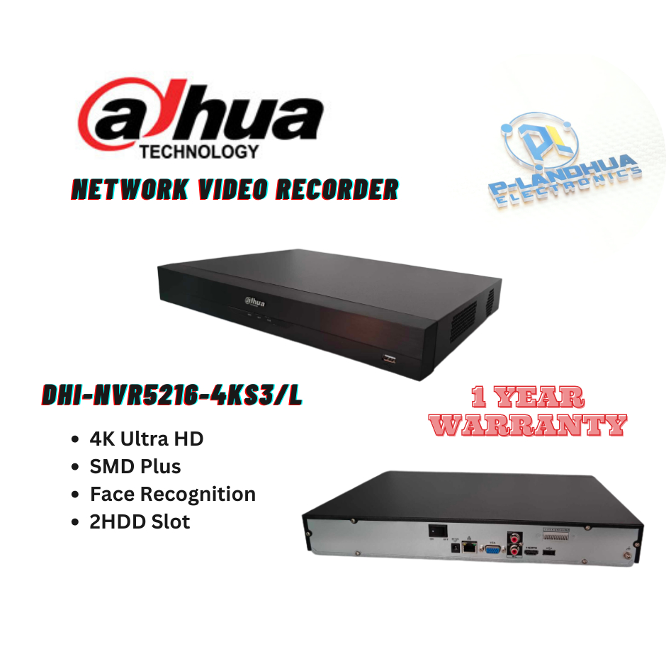 Dahua DHI-NVR5216-4KS3/L 16channel/up to 12MP/2HDD Slot | Shopee Philippines