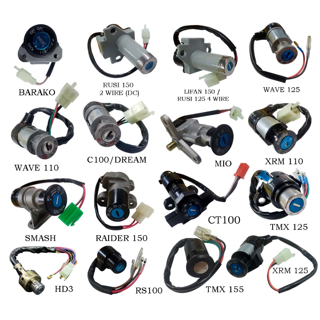 Motorcycle IGNITION SWITCH FRONT (IGS) CT100/MIO/BARAKO/RAIDER/SMASH ...