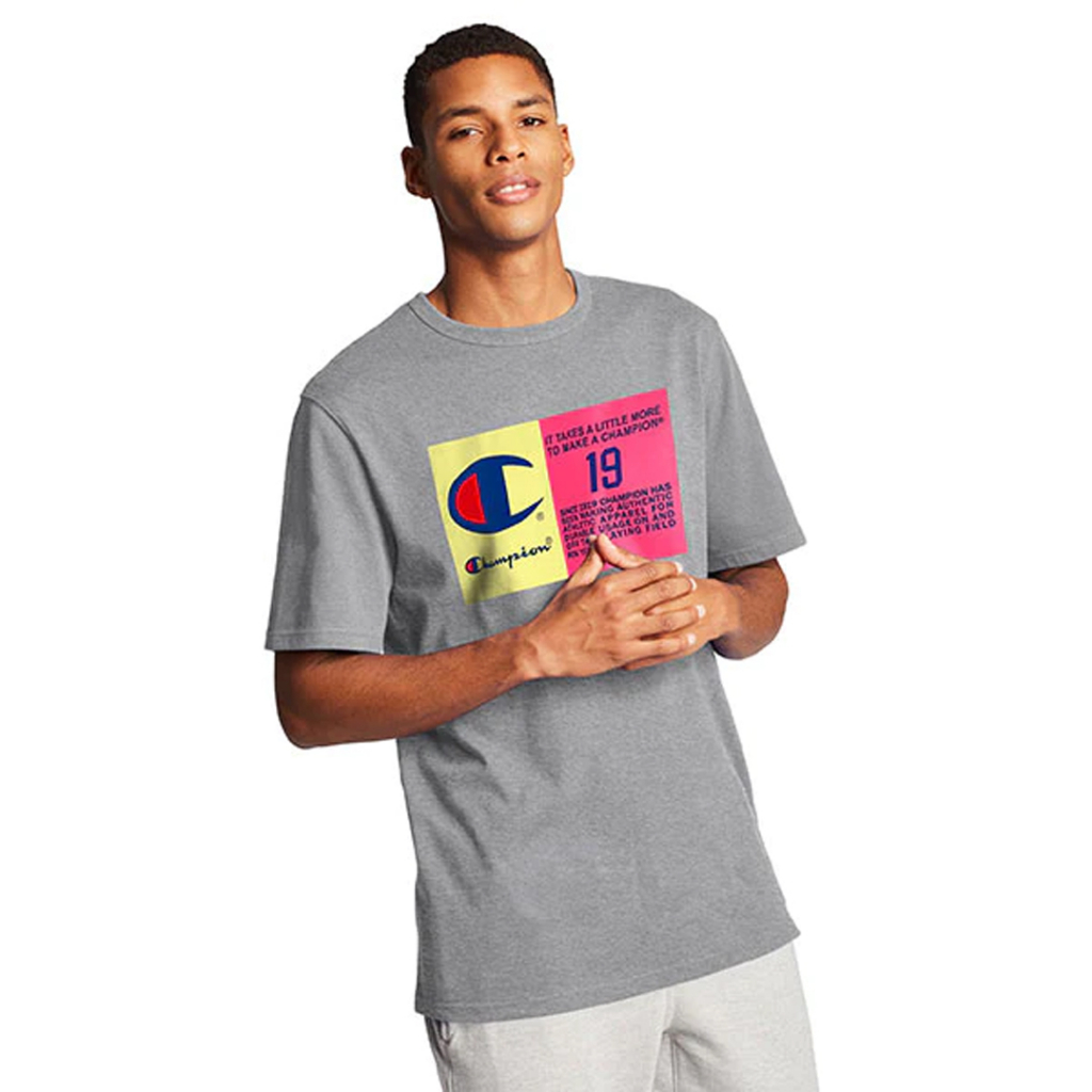 CHAMPION: Heritage S/S Tee Jock Tag (Oxford Grey) | Shopee Philippines