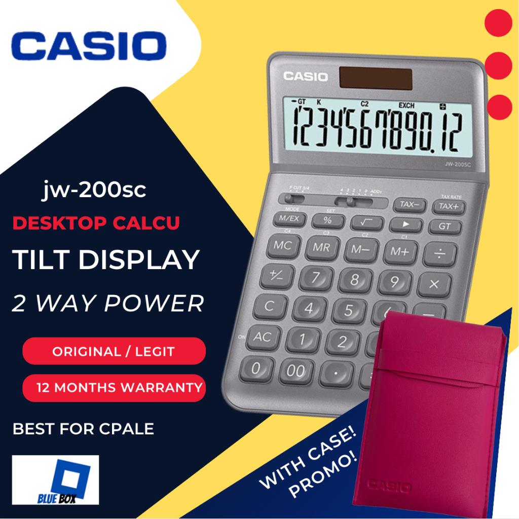 CASIO JW200SC DESKTOP CALCULATOR ORIGINAL WITH 12 MONTHS WARRANTY ...