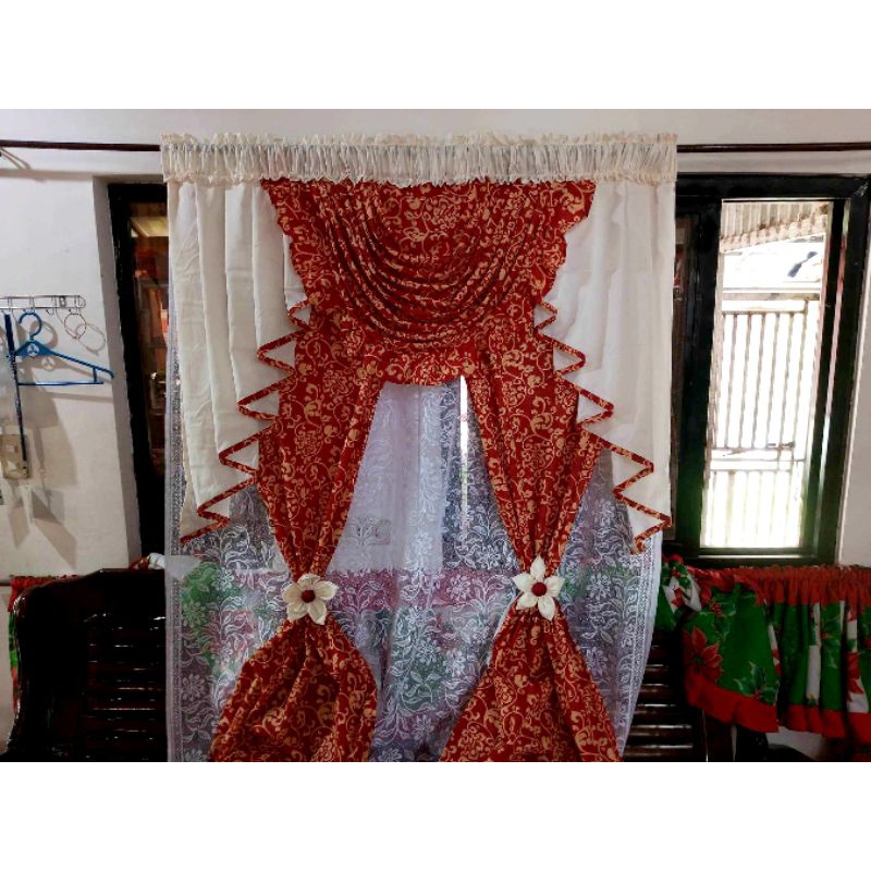 Single panel geena cloth with white lace size 50" wide * 75" lenght ...