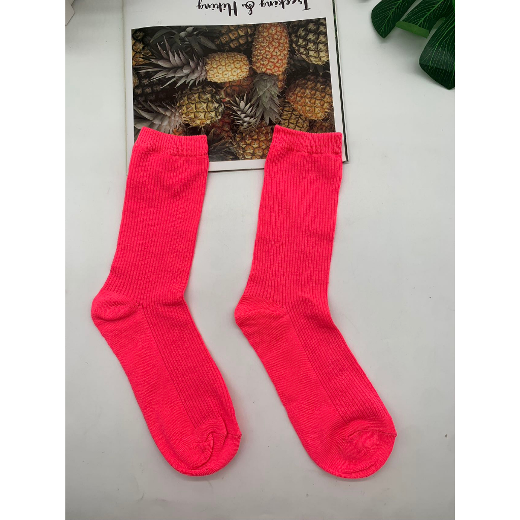 Casual womens sock solid color cotton socks for women ladies candy ...