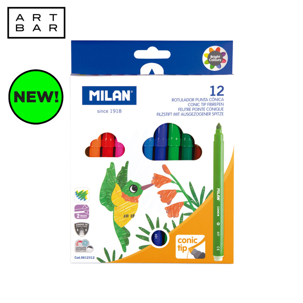 Milan Coloring Pen 12 Colors 5mm - Art Bar | Shopee Philippines