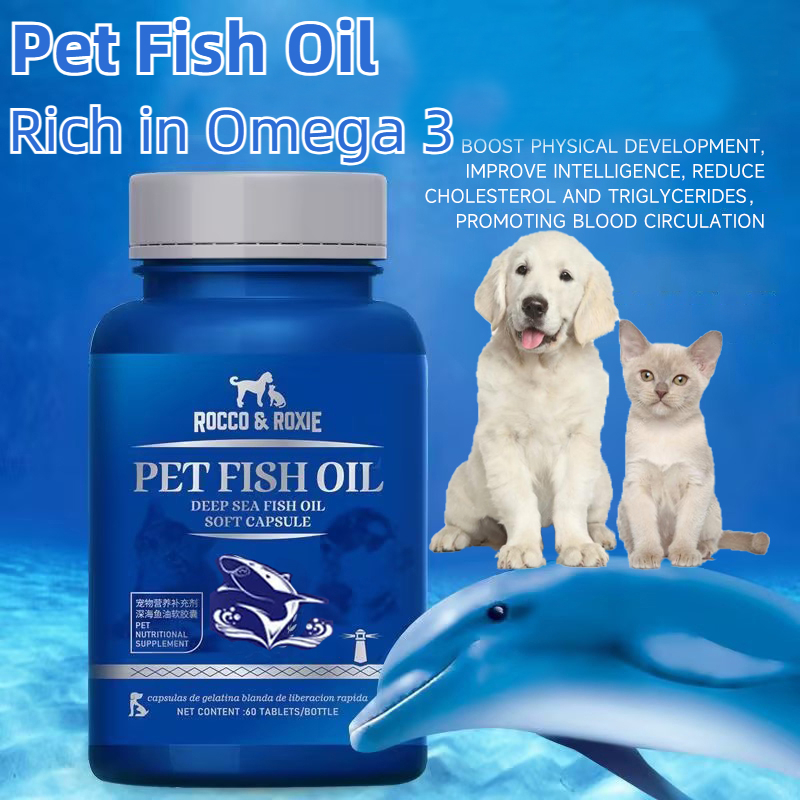 Dog Cat Fish Oil Replenish Omega 3 For Pet Pure Deep Sea Fish Oil Dogs ...