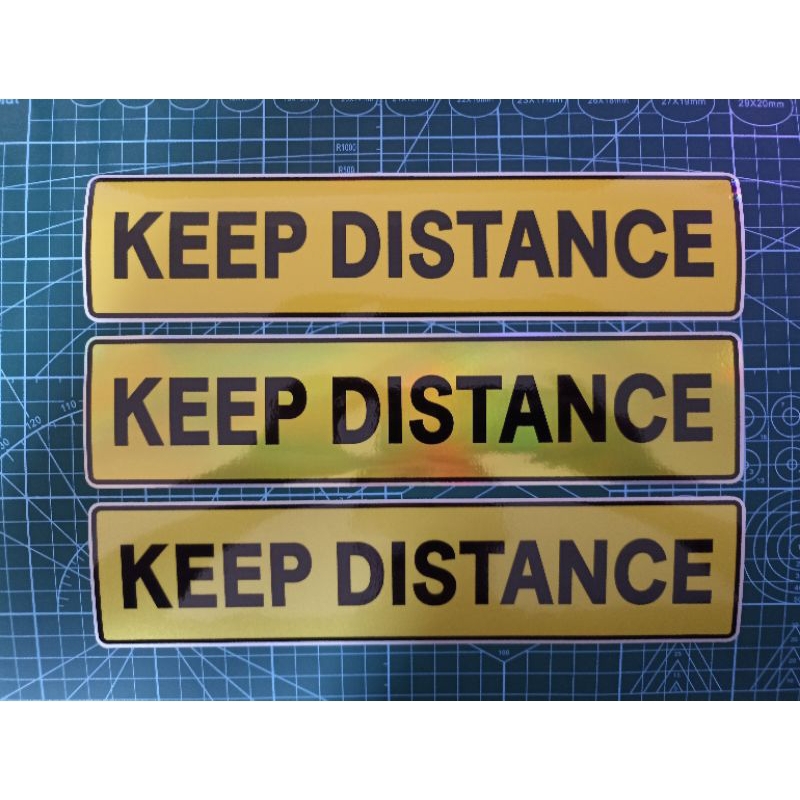Keep Distance Sticker Standard/Holographic/Reflectorized | Shopee ...