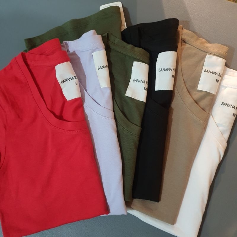 Banana Republic Scoop Body Hug T-Shirt | Thin and Runs Small | Shopee ...
