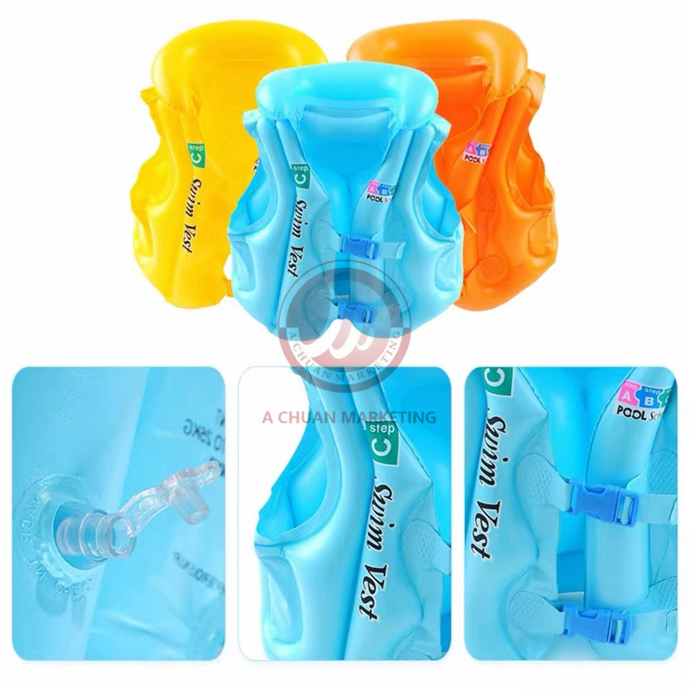 Season Kids Inflatable Safety Swim Vest Life Jacket Swimming Life ...