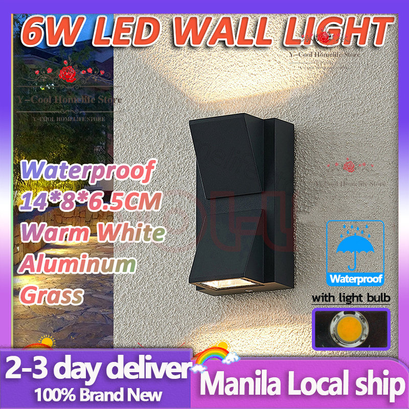 Manila COD 6W/12W Waterproof LED Wall Light Wall Lamp Outdoor/Indoor ...