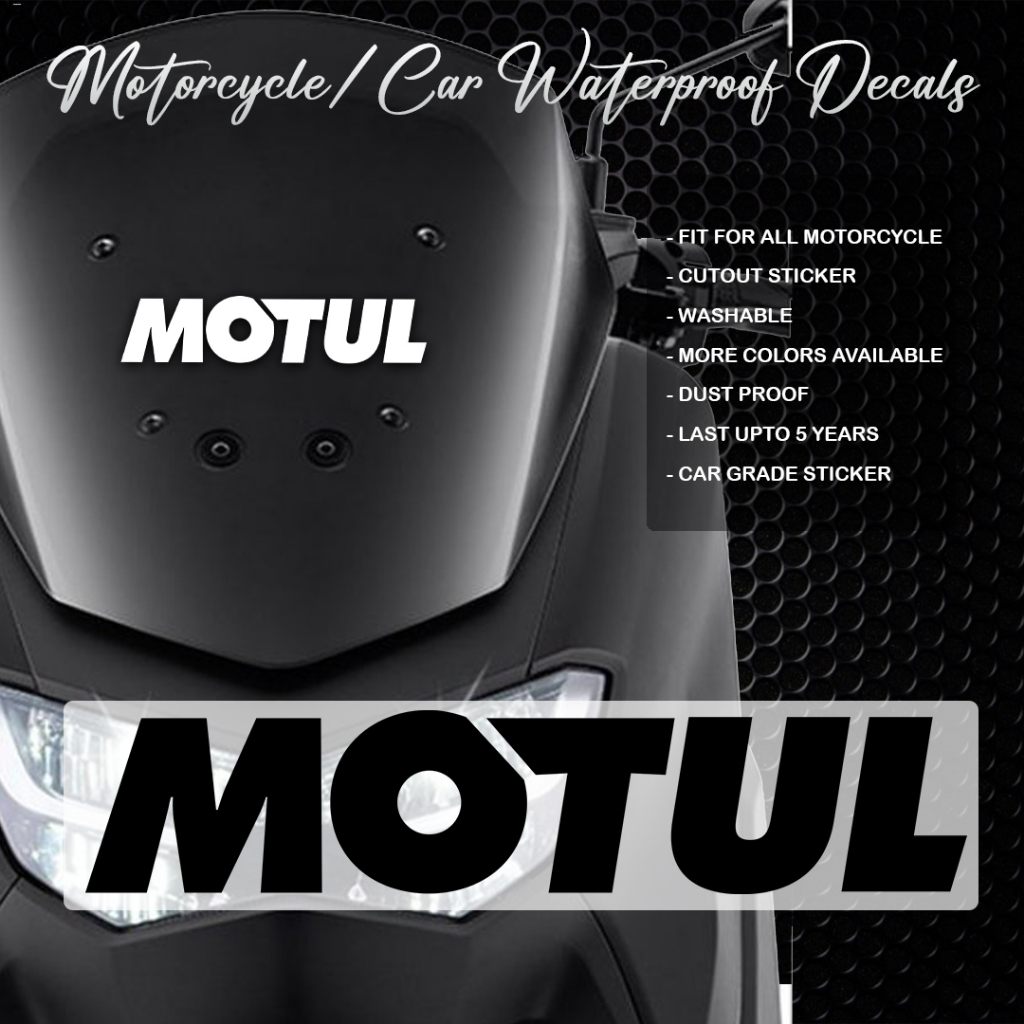 Motul Motorcycle & Car Sticker Decals Vinyl High Adhesive Weather-proof ...