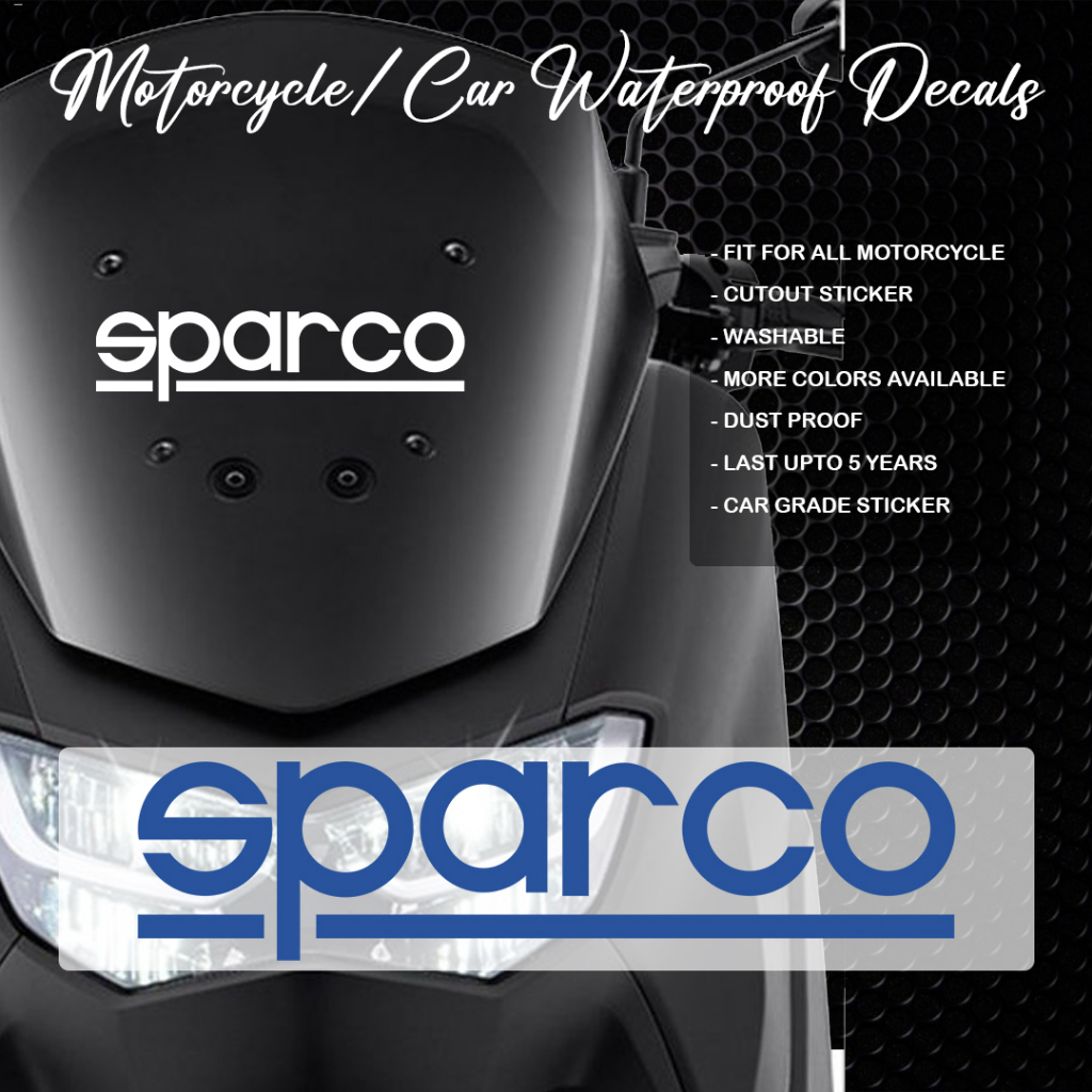 Sparco Motorcycle & Car Sticker Decals Vinyl High Adhesive Weather ...