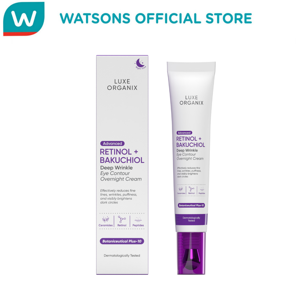 LUXE ORGANIX Advanced Retinol + Bakuchiol Deep Wrinkle Eye Contour ...