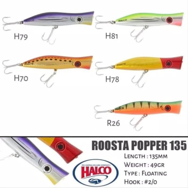 HALCO - Roosta Popper 135mm/49g | Shopee Philippines