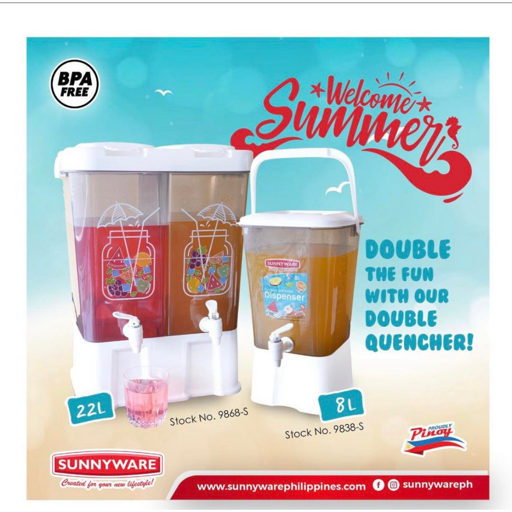 Sunnyware DOUBLE QUENCHER JUICE / WATER DISPENSER TWIN DISPENSER ...