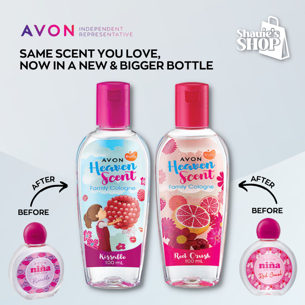AVON Heaven Scent Kissable and Red Crush Family Cologne 100 mL | Shopee ...